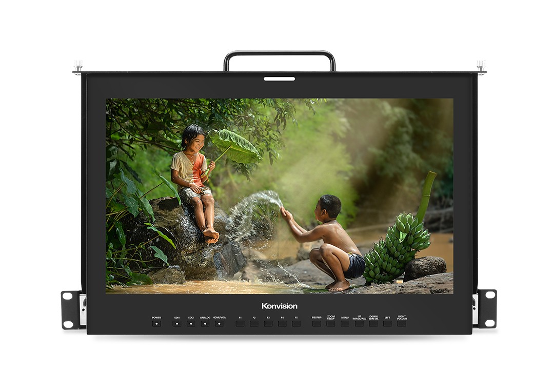 KFM-1720U_17inch 8K/4K HDR 1RU 12G-SDI Pull-out Monitor | Konvision